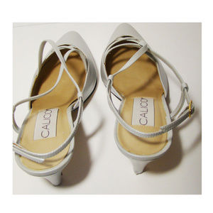 Calico | Shoes | Calico Silver Slingback Strappy 3 Heel Shoes 65m ...